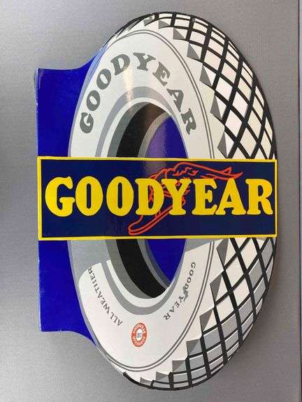 Goodyear Tire Porcelain Advertising Flange Sign - Matthew Bullock ...
