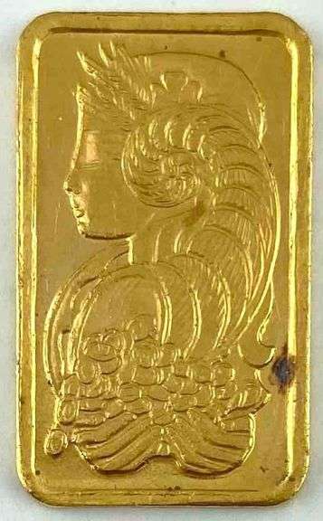 5 Gram Pamp Suisse .995 Fine Gold Bar - Matthew Bullock Auctioneers