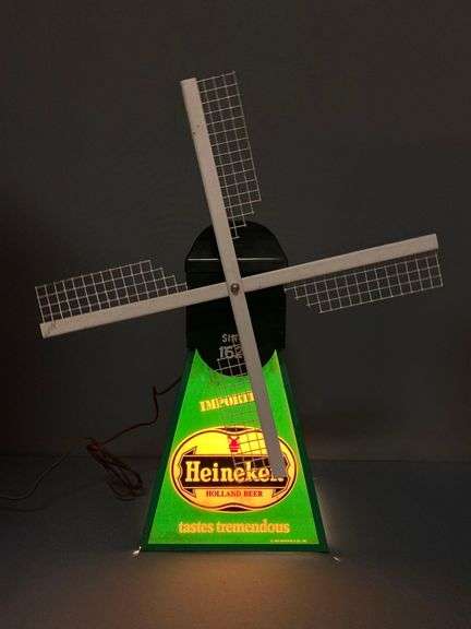 Heineken Light-Up Advertising Beer Windmill - Matthew Bullock Auctioneers