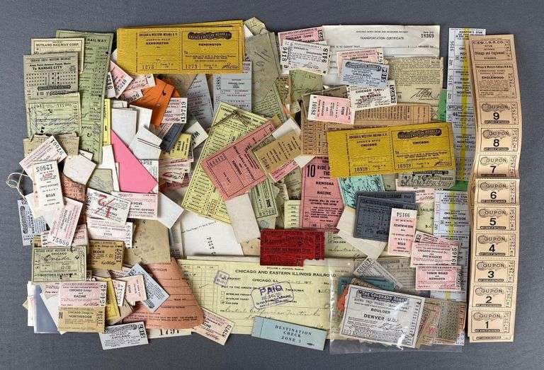 Huge Group of Assorted Railroad Tickets and More - Matthew Bullock ...