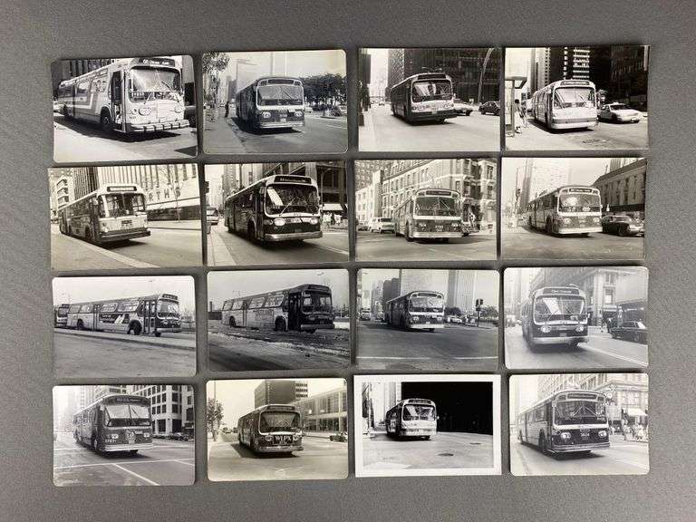 Group of Chicago City Bus Photographs - Matthew Bullock Auctioneers