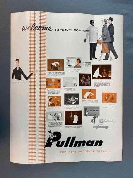 Pullman Train Poster Broadside Advertisement - Matthew Bullock Auctioneers