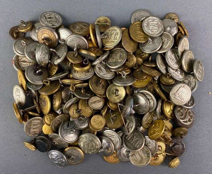 Large Group of Assorted Train Buttons - Matthew Bullock Auctioneers