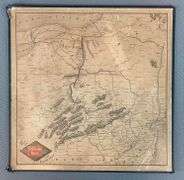 Map Of Pennsylvania Fall Brook Route - Matthew Bullock Auctioneers