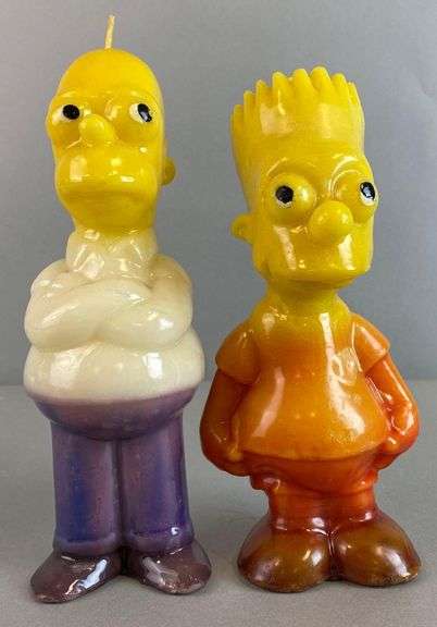 Group of 2 The Simpsons Figural Candles - Matthew Bullock Auctioneers