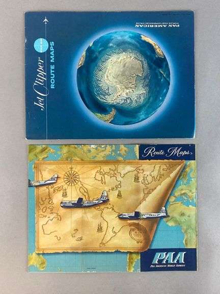Group of 18 Pan Am Airline Route Maps and Menus - Matthew Bullock ...