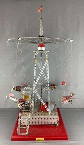 Vintage Erector Set Airplane Ride Merry Go Round Toy - Matthew Bullock ...