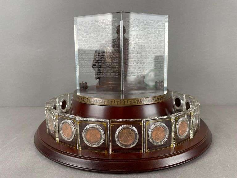 Uncirculated Lincoln Wheat Ears Pennies Revolving Coin Display ...