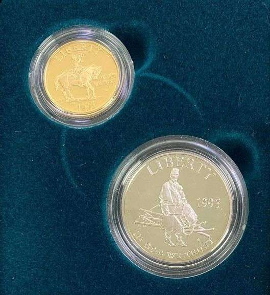 1995 US MINT Civil War Battlefield Commemorative Coin Set Gold Silver ...