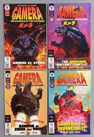 Set of 4 Dark Horse Gamera Comic Books - Matthew Bullock Auctioneers