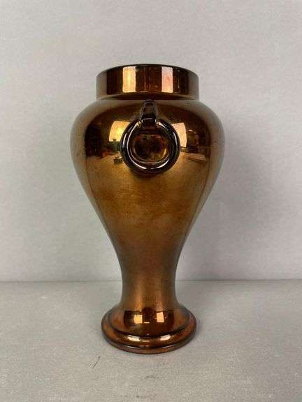 1800s Early Copper Luster Vase - Matthew Bullock Auctioneers