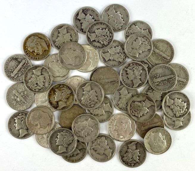 Group of (43) Assorted Dimes - Matthew Bullock Auctioneers