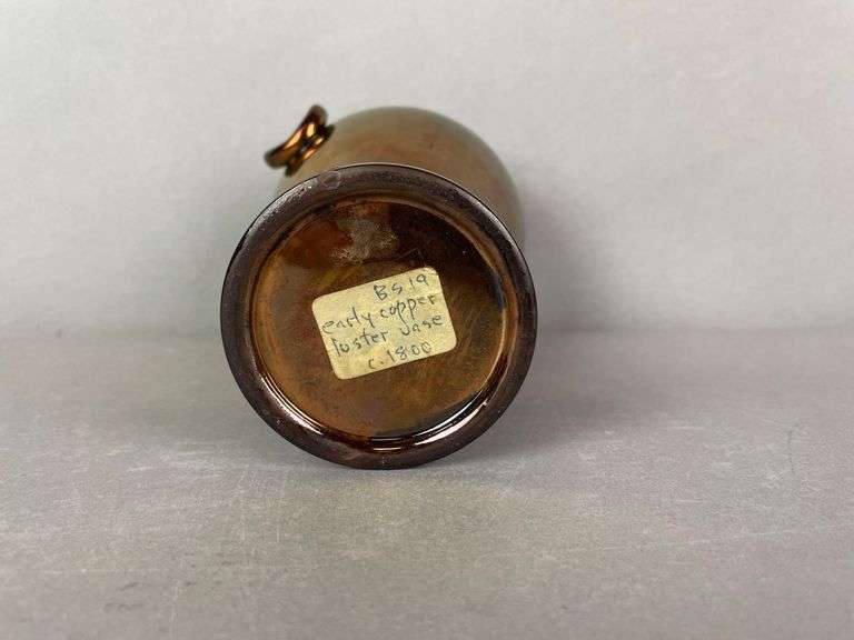 1800s Early Copper Luster Vase - Matthew Bullock Auctioneers