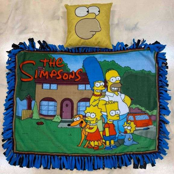 The Simpsons Blanket and Pillow - Matthew Bullock Auctioneers