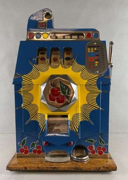 Vintage Mills Novelty Co. 25 Cent Three Cherries Slot Machine - Matthew ...