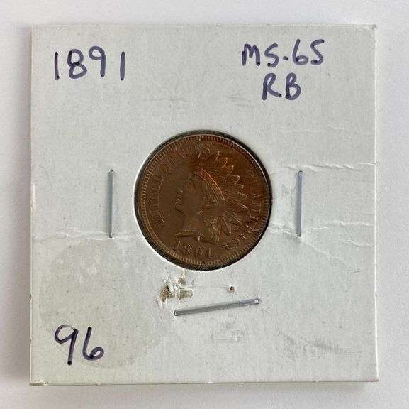 1891 Indian Head Penny - Matthew Bullock Auctioneers