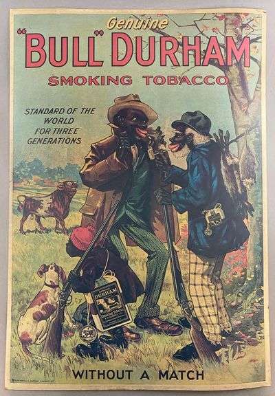Bull Durham Tobacco Advertising Poster - Matthew Bullock Auctioneers