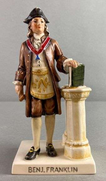 Goebel Benjamin Franklin Porcelain Figurine - Matthew Bullock Auctioneers