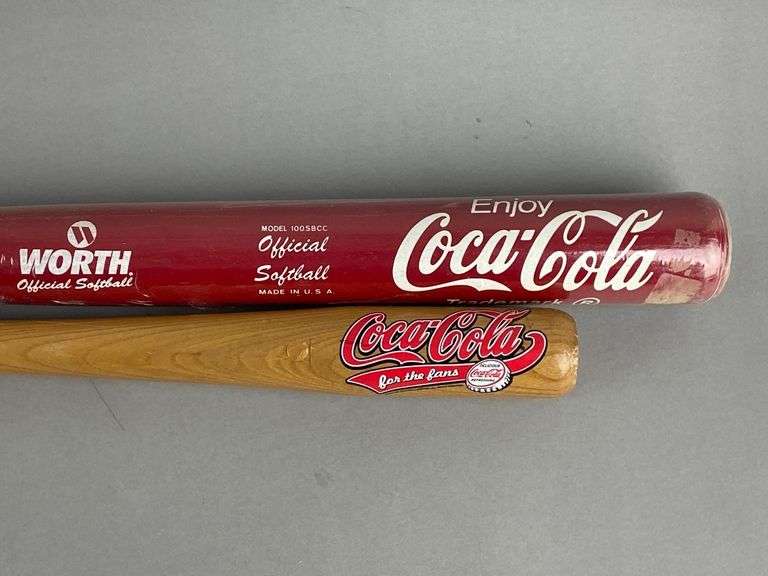 Group of 2 Coca-Cola Advertising Baseball Bats - Matthew Bullock ...