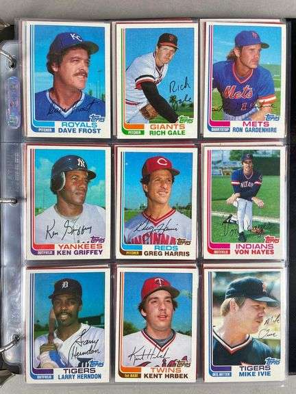 1982 Topps and Topps Traded Baseball Sets - Matthew Bullock Auctioneers