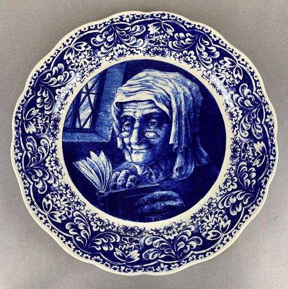 Boch Freres La Louviere Delft Flow Blue Porcelain Plate - Matthew ...