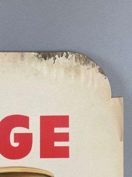 Atlas Tires Advertising Cardboard Sign - Matthew Bullock Auctioneers