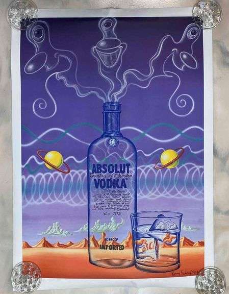 Absolut Vodka Advertising Poster - Matthew Bullock Auctioneers