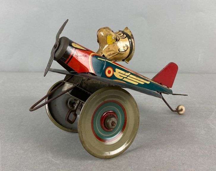 Mar Toys Popeye The Pilot Tin Litho Wind Up Toy - Matthew Bullock ...