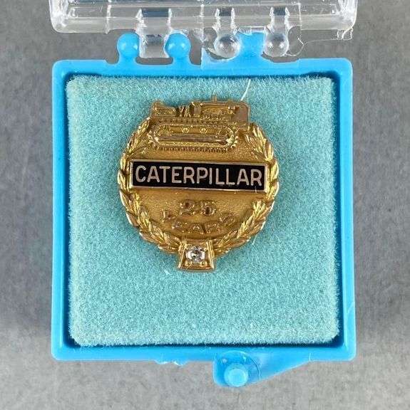 10K Gold Diamond Caterpillar 25 Year Anniversary Pin - Matthew Bullock ...