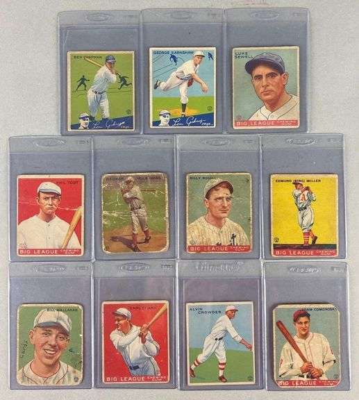 11 - 1933 - 34 Goudey Baseball Cards - Matthew Bullock Auctioneers