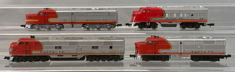 Group of 4 N Scale Santa Fe Diesel Locomotives - Matthew Bullock ...