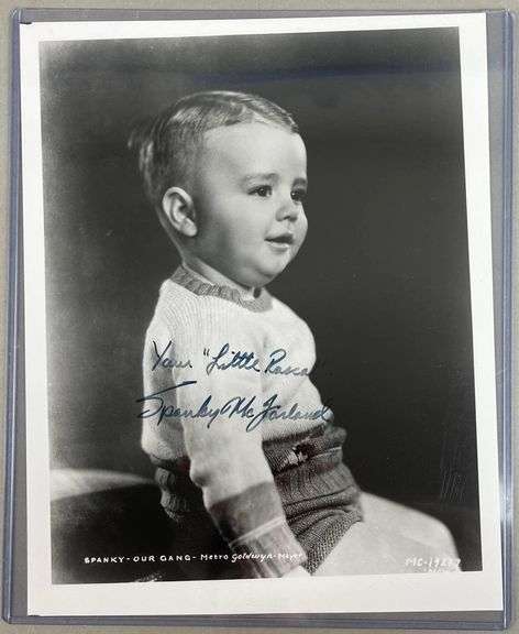 Spanky McFarland Our Gang Signed Photograph No COA - Matthew Bullock Auctioneers