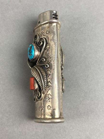 South Western Sterling Silver Lighter Case - Matthew Bullock Auctioneers