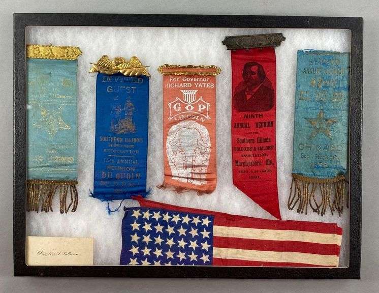 Group of 6 Civil War Reunion and Political Ribbons - Matthew Bullock ...