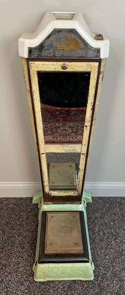 Antique Watling Tom Thumb Coin Operated Scale - Matthew Bullock Auctioneers