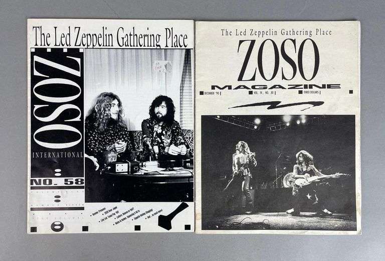 Group of 2 Led Zeppelin Zoso Magazines - Matthew Bullock Auctioneers