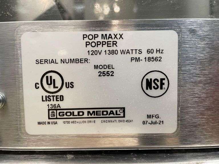 Pop Maxx Popper Popcorn Machine Cart - Matthew Bullock Auctioneers