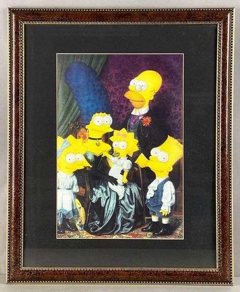 The Simpsons Victorian Painting Poster - Matthew Bullock Auctioneers