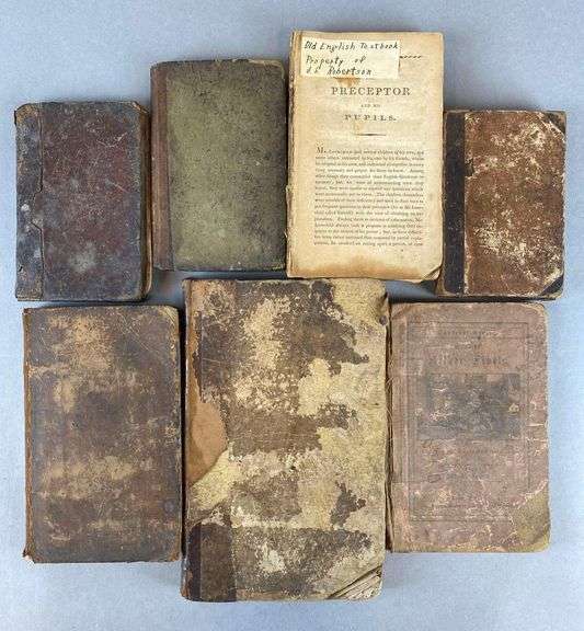 1800's Group of 7 Hardcover Books - Matthew Bullock Auctioneers