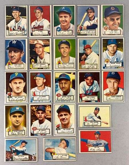 22 - 1952 Topps Baseball Cards with Stars - Matthew Bullock Auctioneers