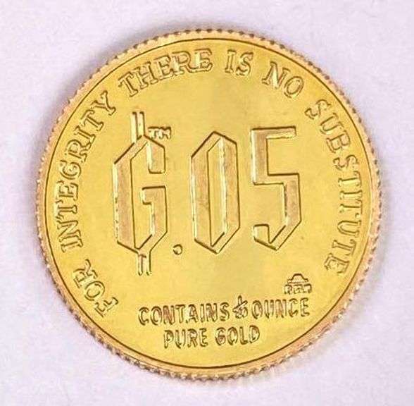 RARE Gold Standard $5 1980 Nicholas L. Deak 1/20th oz. Pure Gold Round ...