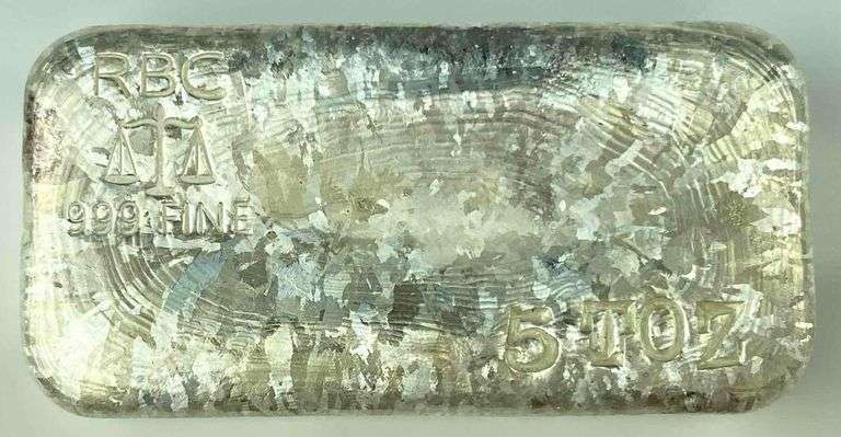Rutland Bullion Company 5 oz. .999 Fine Silver Ingot/Bar - Matthew ...