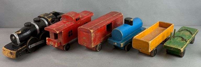 Wood Train Set - Matthew Bullock Auctioneers