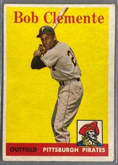 1958 Topps Bob Clemente #52 White Letter - Matthew Bullock Auctioneers