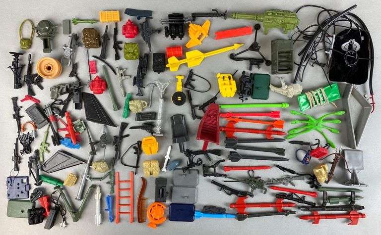 Group of Hasbro G.I. Joe Weapons, Gear and Stands - Matthew Bullock ...