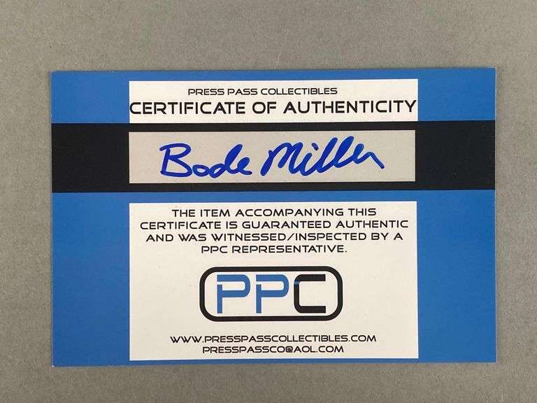 Framed and Signed Bode Miller 8x10 Photo with COA - Matthew Bullock ...