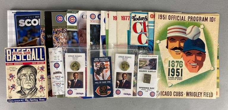 25+ Chicago Cubs Programs, Scorecards, Souvenir Pins, and Ticket ...