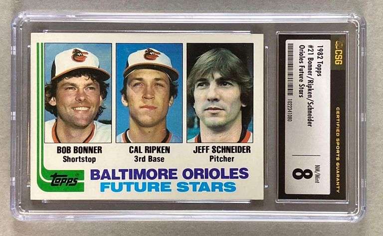 1982 Topps Orioles Future Stars Cal Ripken Jr #21 CSG 8 - Matthew ...