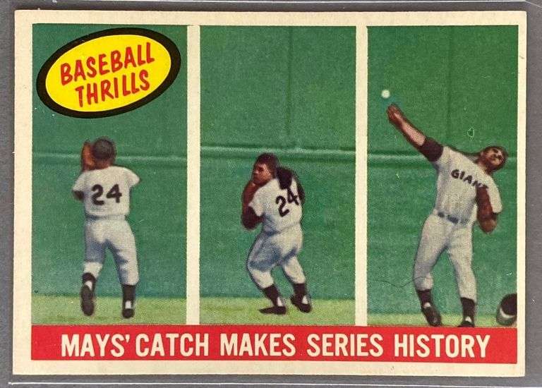 1959 Topps Willie Mays Catch #464 - Matthew Bullock Auctioneers