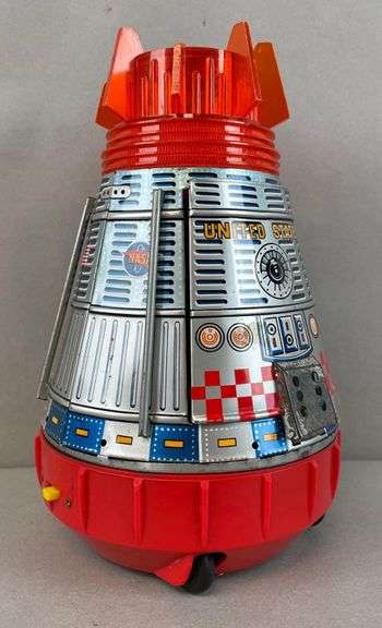 Vintage Horikawa Battery Operated Tin NASA Space Capsule - Matthew ...